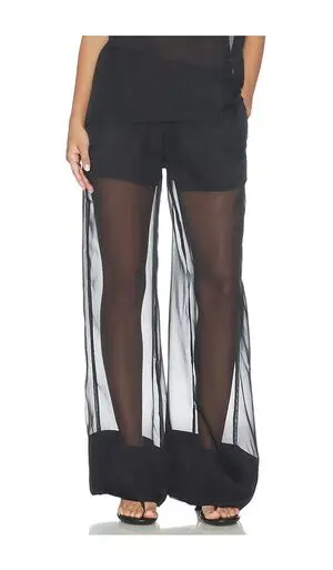 WeWoreWhat Pull On Sheer Trouser Pant