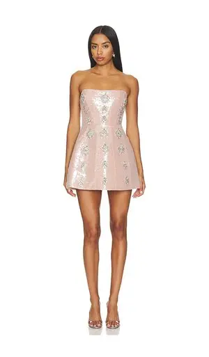 BRONX BANCO Diamond Embellished Maraya Mini Dress