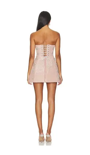 BRONX BANCO Diamond Embellished Maraya Mini Dress