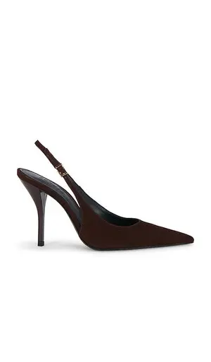 Schutz Liora Slingback Pump In Brown - Root Brown Suede
