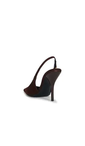 Schutz Liora Slingback Pump In Brown - Root Brown Suede