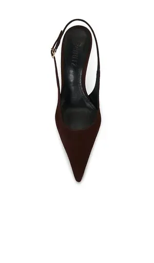 Schutz Liora Slingback Pump In Brown - Root Brown Suede