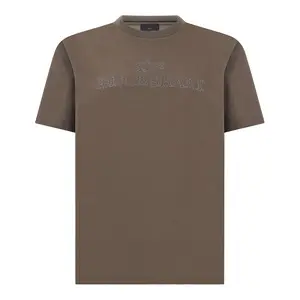 Paul & Shark Aqua Touch Cotton T-shirt With Logo Embroidery - Pepper