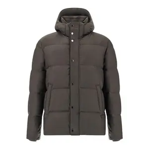 Paul & Shark Down Jacket With Leather Details