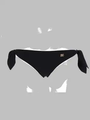 Dolce & Gabbana Slip Bikini Con Fiocchi - Black