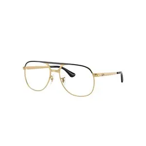 Ray-ban Bill Max Optics Eyeglasses Frame Transparent Lenses Polarized - Gold