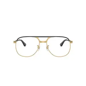 Ray-ban Bill Max Optics Eyeglasses Frame Transparent Lenses Polarized - Gold