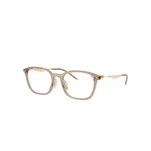 Ray-ban Rb7555 Optics Eyeglasses Frame Transparent Lenses Polarized - Gold