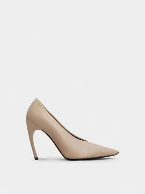 ROGER VIVIER Choc Pumps In Leather - Beige