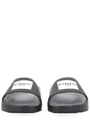 Givenchy Sandalo Slide Label - Black