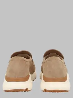 TOD'S Mocassino Sportivo In Pelle Scamosciata - Cream