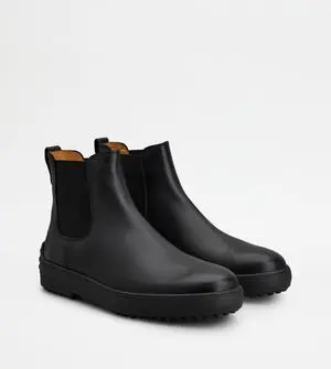 TOD'S Winter Gommino Chelsea Boots In Leather