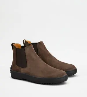 TOD'S Winter Gommino Chelsea Boots In Suede