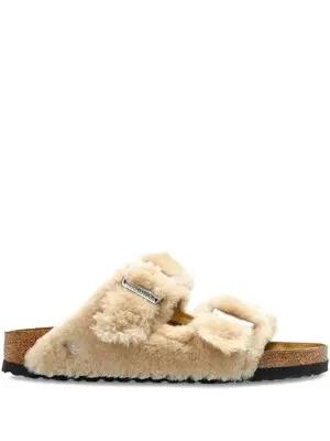 BIRKENSTOCK Sandals Shearling "arizona - Beige