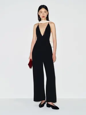 REFORMATION Roya Jumpsuit - Black