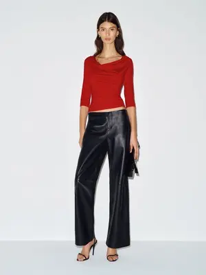 REFORMATION Giselle Knit Top - Red