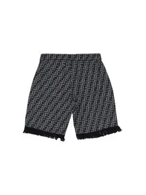 Fendi Ff Denim Bermuda Shorts