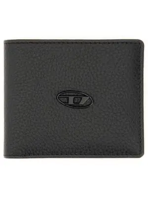 DIESEL® Portafoglio Bifold Con Logo - Black
