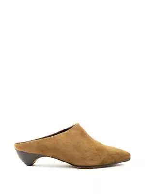 Le Monde Beryl Allegra Suede Almond-toe Mules - Brown