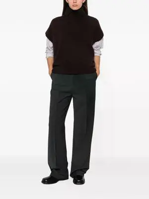 NICHOLSON & NICHOLSON Puff Ribbed-knit Roll-neck Sweater - Brown