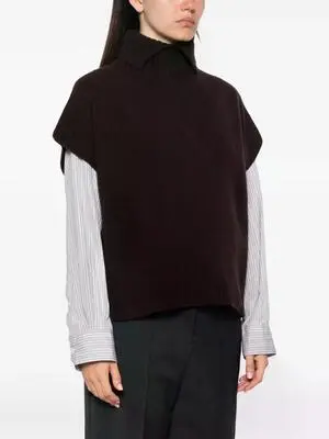 NICHOLSON & NICHOLSON Puff Ribbed-knit Roll-neck Sweater