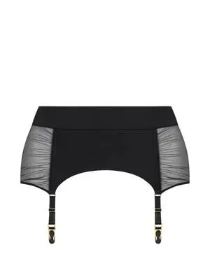 SCANDALE Nuit Fauve Mesh-panel Suspender Belt