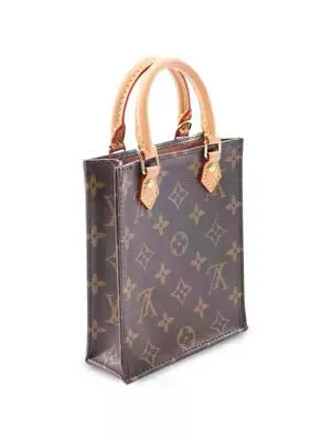 LOUIS VUITTON 2020 Monogram Petite Sac Plat Tote Bag - Brown