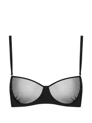 SCANDALE Nuit Fauve Mesh-panel Bra - Black