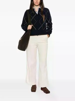 MOISMONT Argyle-pattern Cardigan