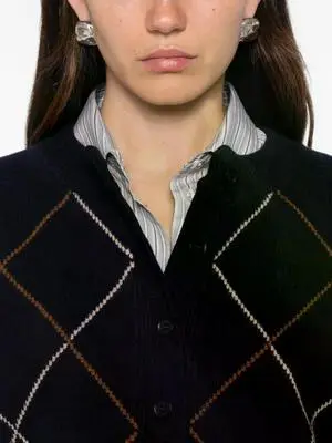 MOISMONT Argyle-pattern Cardigan
