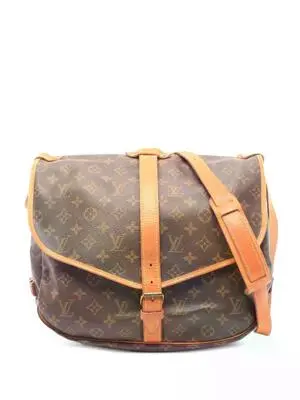 LOUIS VUITTON 2001 35 Saumur Monogram Shoulder Bag - Brown