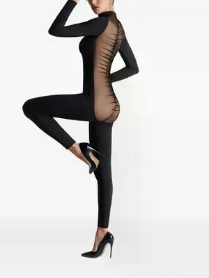 SCANDALE Sheer-panelled Long-sleeve Jumpsuit