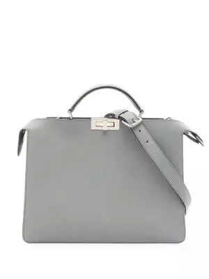 Fendi 2010s Medium Peekaboo I.u Handbag Grey