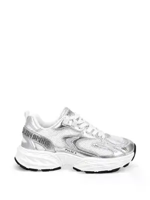 PLEIN SPORT Runner Pulse X Metallic Sneakers - Silver