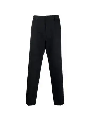 JIL SANDER Straight-leg Cotton Trousers - Black