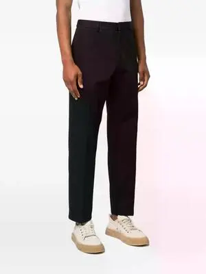 JIL SANDER Straight-leg Cotton Trousers - Black