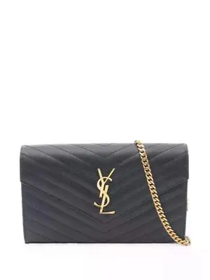 Saint Laurent 2020s Monogram Wallet - Black