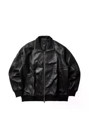 Y3 Zip-up Leather Jacket