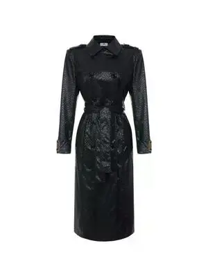 Elisabetta Franchi Scale-texture Trench Coat