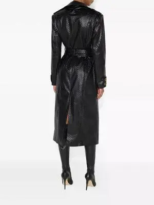 Elisabetta Franchi Scale-texture Trench Coat