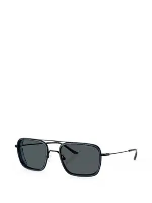 Emporio Armani Double-bridge Rectangle-frame Sunglasses