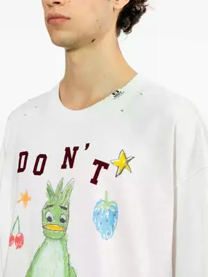 Mihara Yasuhiro Graphic-print Distressed T-shirt