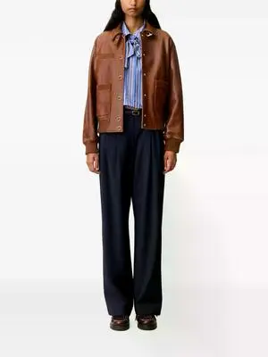 Claudie Pierlot Pleated Straight-leg Trousers