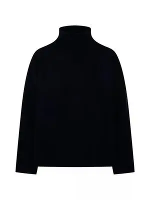 ALLUDE High-neck Dropped-shoulder Sweater