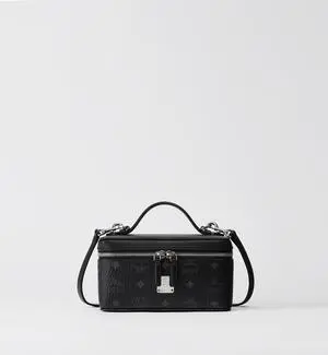 Mcm Rockstar Vanity Case In Visetos - Black