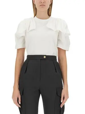 Alexander McQueen T-shirt With Ruffles - White