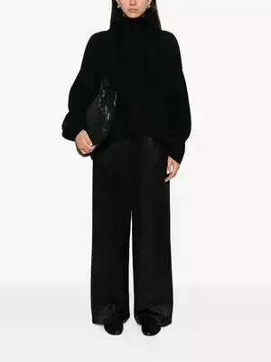 Liviana Conti Ribbed-knit Roll-neck Sweater - Black