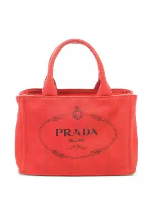 Prada 2000s Canapa Logo-print Tote Bag