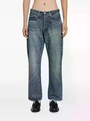 HUMAN MADE Heart-embroidered Straight-leg Jeans