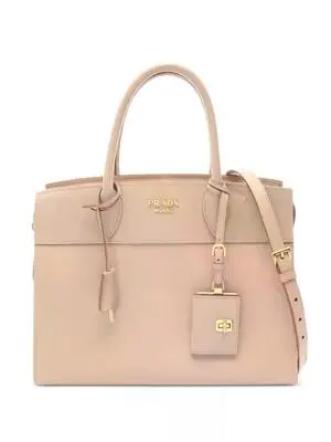 Prada 2010s Esplanade Saffiano Leather Tote Bag - Neutrals
